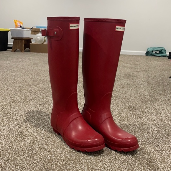 Hunter | Shoes | Like New Red Hunter Boots | Poshmark